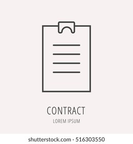 Logo Label Contract Line Style Logotype Stock Vector (Royalty Free ...