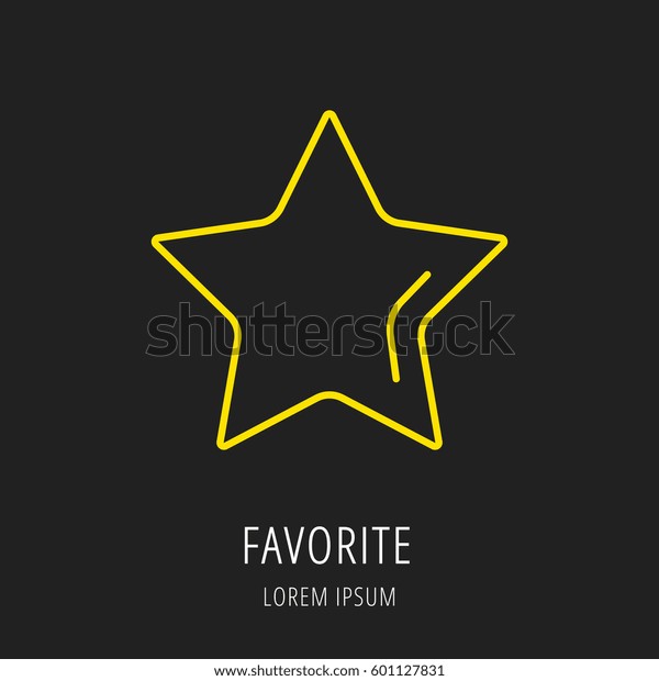 Logo Label Favorite Line Style Logotype Stock Vector (Royalty Free ...