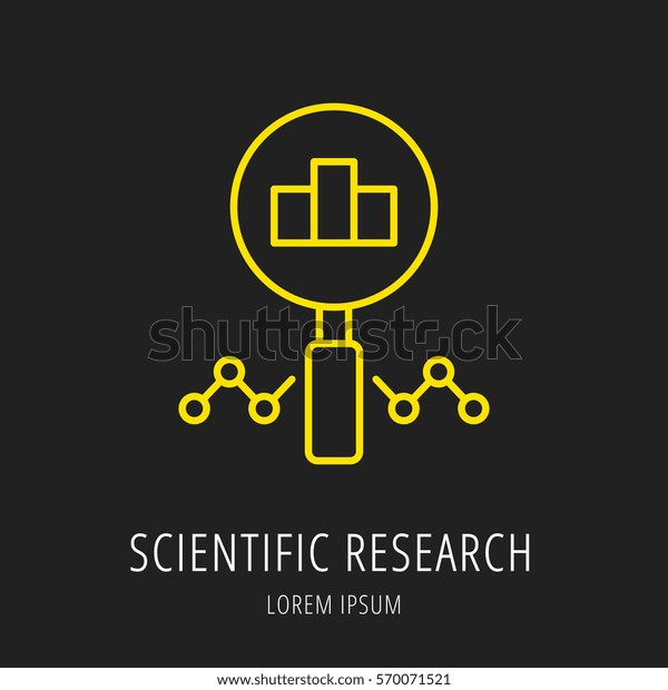 Logo Label Scientific Research Line Style Stock Vector (Royalty Free ...