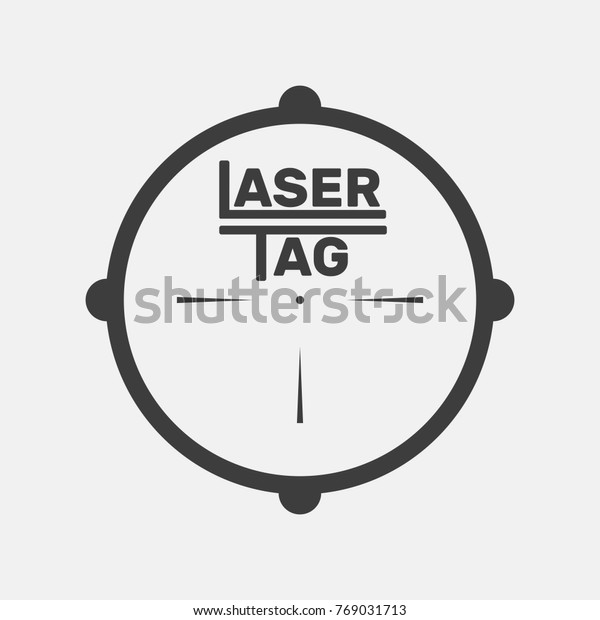 Logo for laser tag, flat design, vector illustration, target target ...