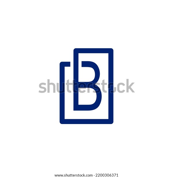 Logo Letter B Outline Elegant Stock Vector (Royalty Free) 2200306371 ...