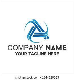 Logo Letter Blue Color Vector Stock Vector (Royalty Free) 1844329333 ...