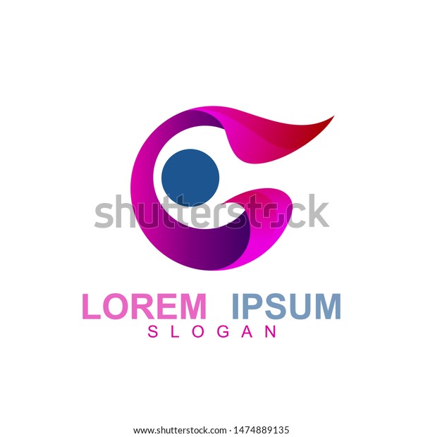 Logo Letter C Human Design Template Stock Vector (Royalty Free ...