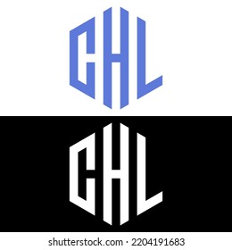 Logo Letter Chl Hexagon Shape White Stock Vector (Royalty Free ...