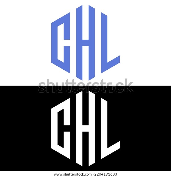 Logo Letter Chl Hexagon Shape White Stock Vector (Royalty Free ...