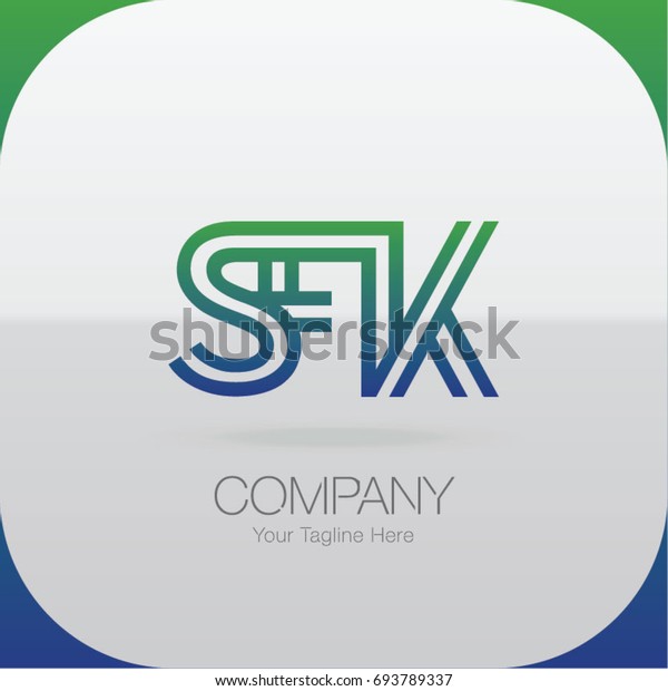 Logo Letter Combinations S F K Stock Vector (Royalty Free) 693789337 ...