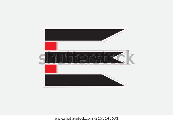 Logo Letter E Color Red Black Stock Vector (Royalty Free) 2153143691 ...