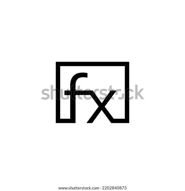 Logo Letter Fx Box Simple Stylish Stock Vector (Royalty Free ...