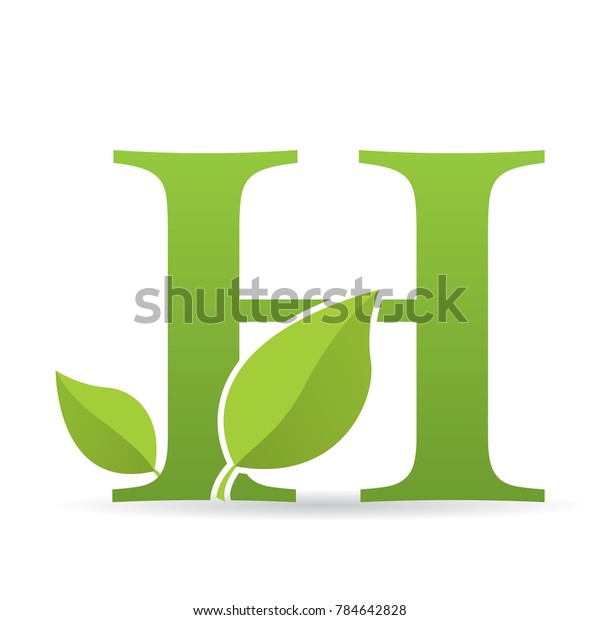 Logo Letter H Green Color Decorated Stock Vector (Royalty Free ...