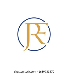 Logo Letter Jrf Circel Vector Design: vetor stock (livre de direitos ...