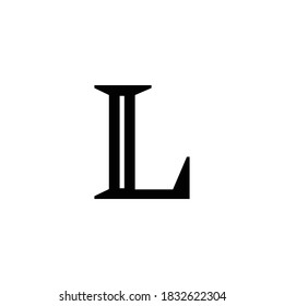 Logo Letter L Monogram Outline Style Stock Vector (Royalty Free ...