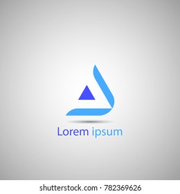 Logo Letter Light Deep Blue Color Stock Vector (Royalty Free) 782369626 ...