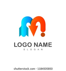 Logo Letter M Arrow Icon Mshaped Stock Vector (Royalty Free) 1184505850 ...