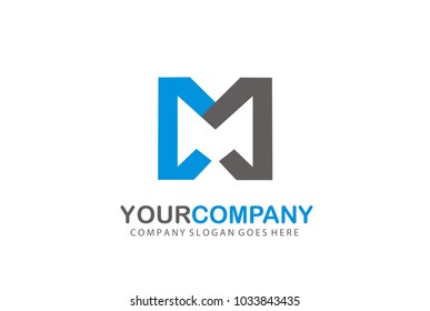 Logo Letter M Flat Design Vector Stock Vector (Royalty Free) 1033843435 ...