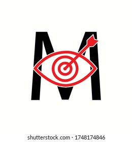 Logo Letter M Icon Eye Target Stock Vector (Royalty Free) 1748174846 ...