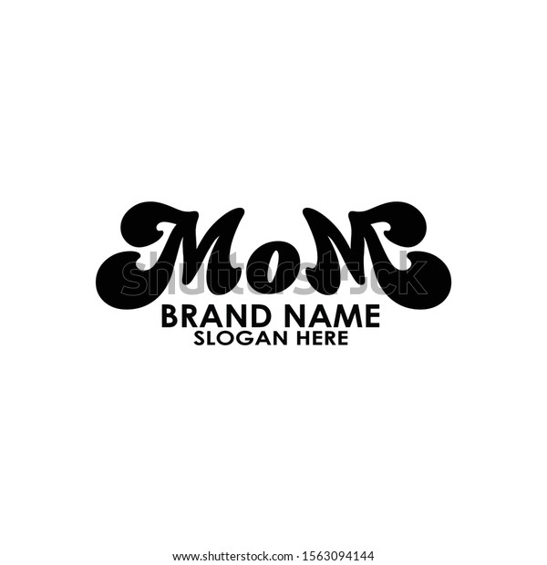 Logo Letter Mom Modern Vector Design Stock Vector (Royalty Free ...