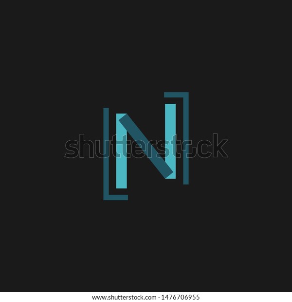 Logo Letter N Minimalist Logotype Stamp Stock Vector (Royalty Free ...