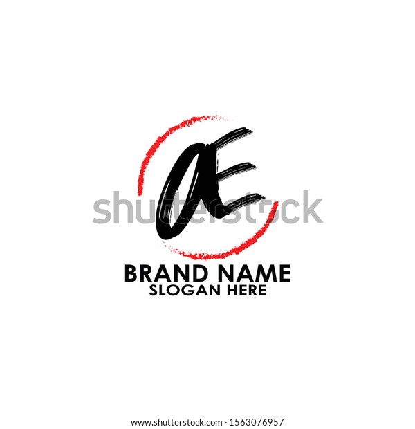 Logo Letter Oe Brush Vector Design Stock Vector (Royalty Free ...