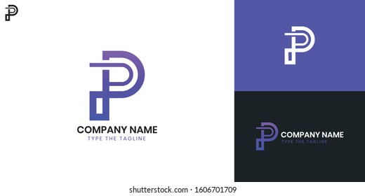 Set Geometric Initial Letter P Block Stock Vector (Royalty Free ...