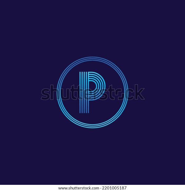 Logo Letter P Tech Company Digital Stock Vector (Royalty Free ...