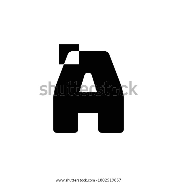 Logo Letter Pixelate Style Vector Design Stock Vector (Royalty Free ...