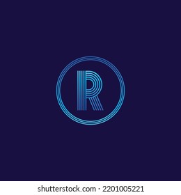 Logo Letter R Tech Company Digital Stock Vector (Royalty Free ...
