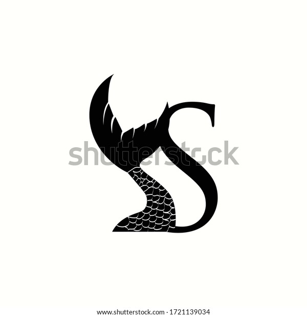Logo Letter S Icon Fish Tail Stock Vector (Royalty Free) 1721139034 ...