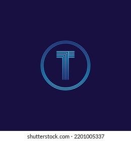 Logo Letter T Tech Company Digital Stock Vector (Royalty Free ...