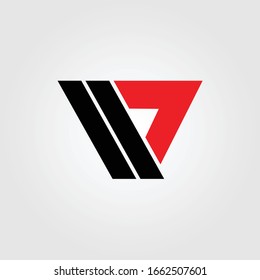 Logo Letter W Geometric Triangle W Stock Vector (Royalty Free ...