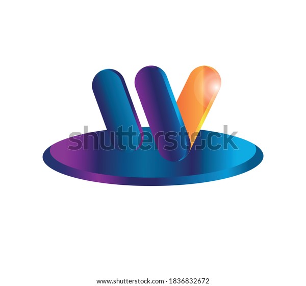 Logo Letter W Looks 3d Stock Vector (Royalty Free) 1836832672 ...