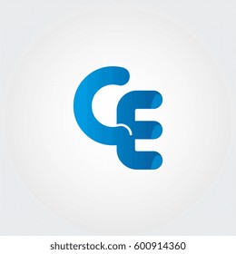 Logo Letters Ce Blue Stock Vector (Royalty Free) 600914360 | Shutterstock