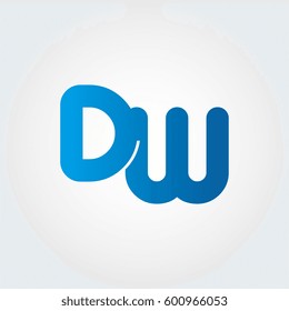 Logo Letters Dw Blue Stock Vector (Royalty Free) 600966053 | Shutterstock