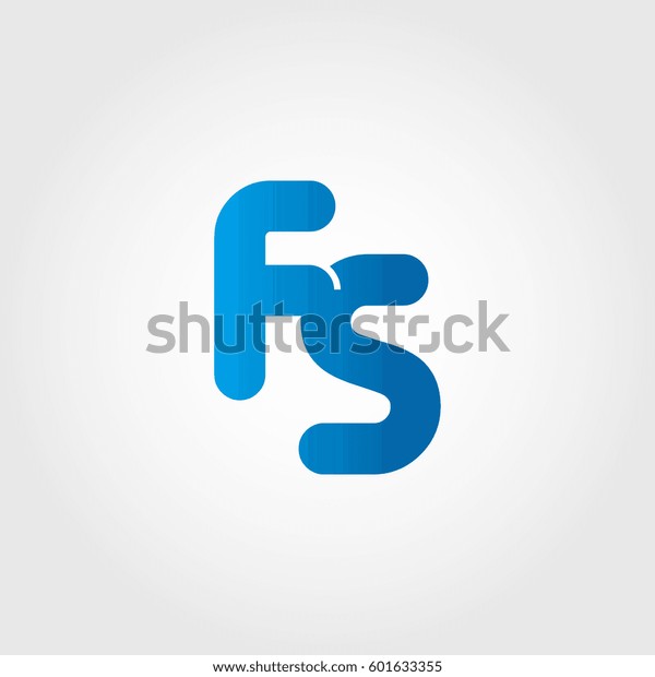 Logo Letters Fs Blue Stock Vector (Royalty Free) 601633355 | Shutterstock