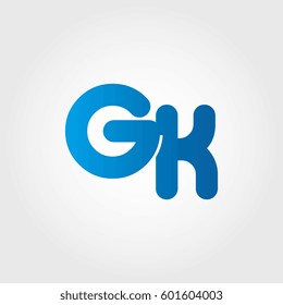 Logo Letters Gk Blue Stock Vector (Royalty Free) 601604003 | Shutterstock