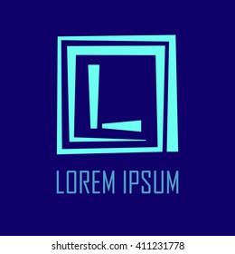 Initial L Square Framed Letter Logo Stock Vector (Royalty Free) 705072337