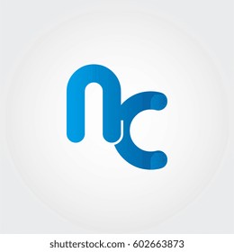 Logo Letters Nc Blue Stock Vector (Royalty Free) 602663873 | Shutterstock