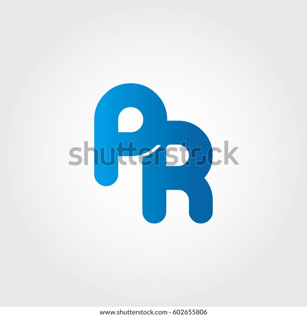 Logo Letters Pr Blue Stock Vector (Royalty Free) 602655806 | Shutterstock