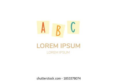 Logo Letters Squares Alphabets Logo Kids Stock Vector (Royalty Free ...