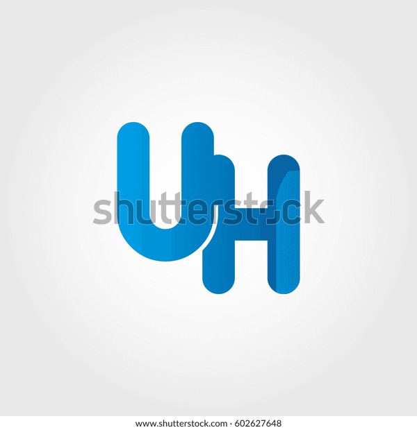 Logo Letters Uh Blue Stock Vector (Royalty Free) 602627648 | Shutterstock