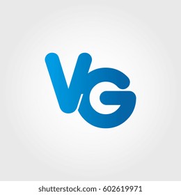 Logo Letters Vg Blue Stock Vector (Royalty Free) 602619971