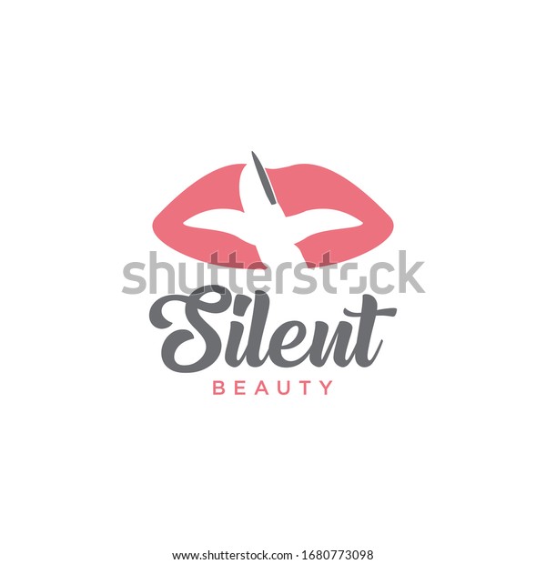Logo Lip Finger Icon Attached Lips Stock Vector (Royalty Free) 1680773098