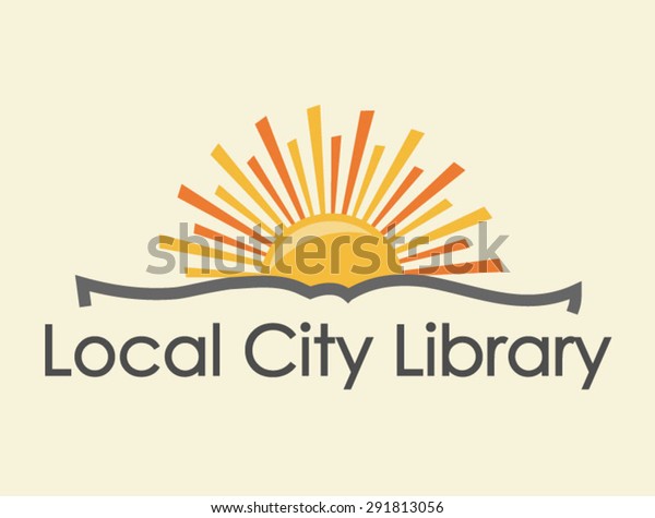Logo Local Library Bookshop School Kindergarten Stock Vector (Royalty ...