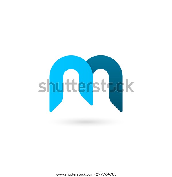 Logo M Letter Isolated On White Stock Vector (Royalty Free) 297764783