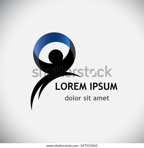 Logo Man Holding World Vector Stock Vector (Royalty Free) 247513465 ...
