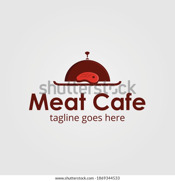 Logo Meat Cafe Template Design Stock Vector (Royalty Free) 1869344533 ...