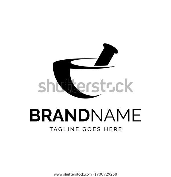 logotipo de cuenco de medicina, diseño: vector de stock (libre de ...
