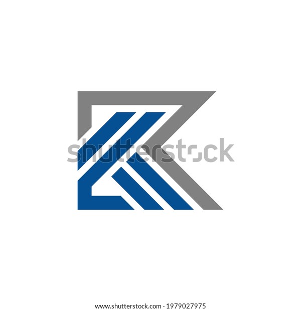 Logo Monogram Letter K R Stock Vector (Royalty Free) 1979027975 ...