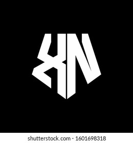 Logo Monogram Pentagon Shape Style Design Stock Vector (Royalty Free ...