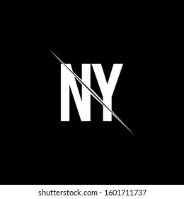 Logo Monogram Slash Style Design Template Stock Vector (Royalty Free ...