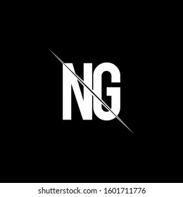 Logo Monogram Slash Style Design Template Stock Vector (Royalty Free ...